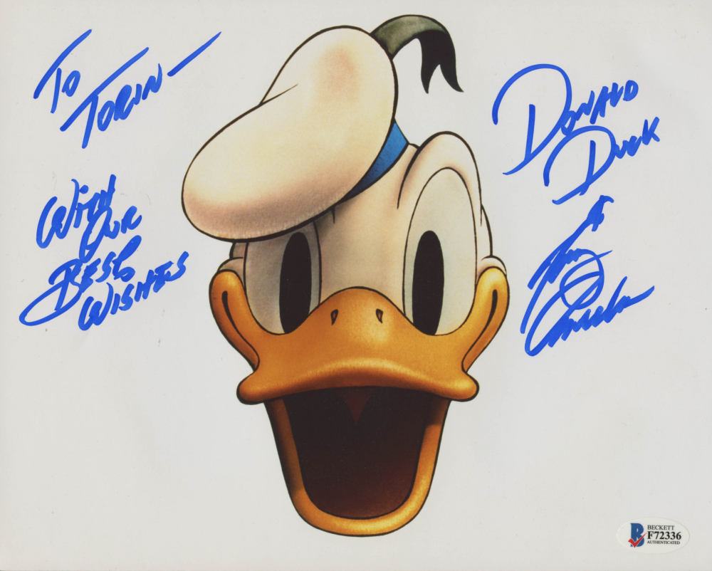 Tony Anselmo Signed "Donald Duck" 8x10 Photo Inscribed "Donald Duck ...