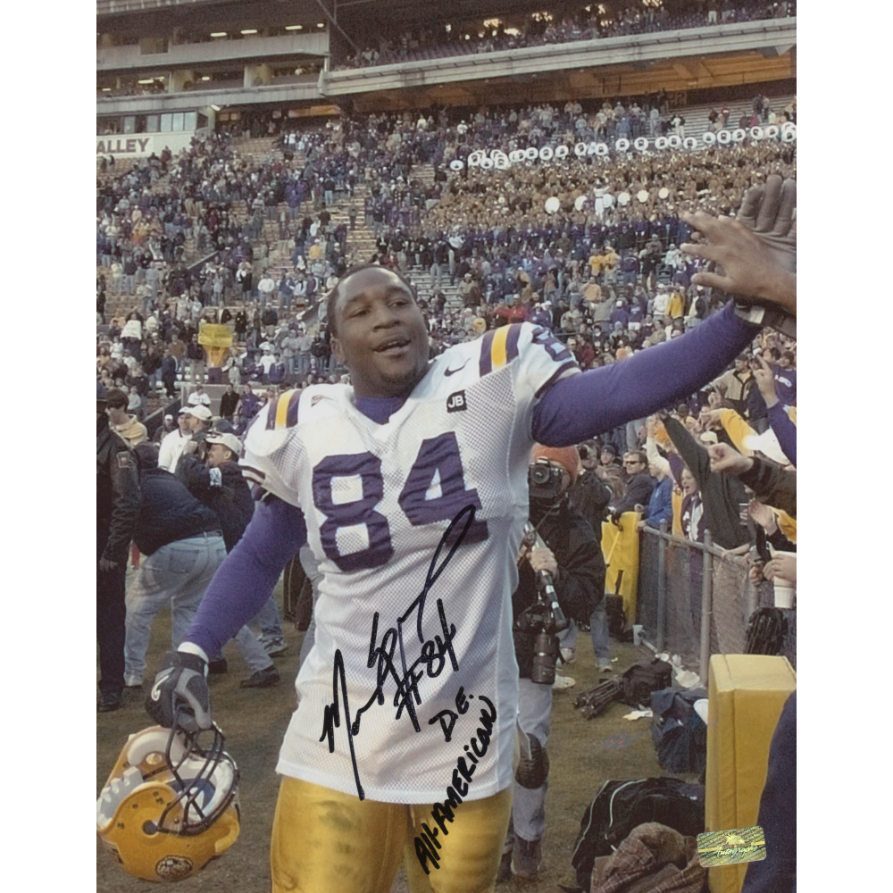 Marcus Spears Signed LSU Tigers 8x10 Photo Inscribed "D.E. All-American ...