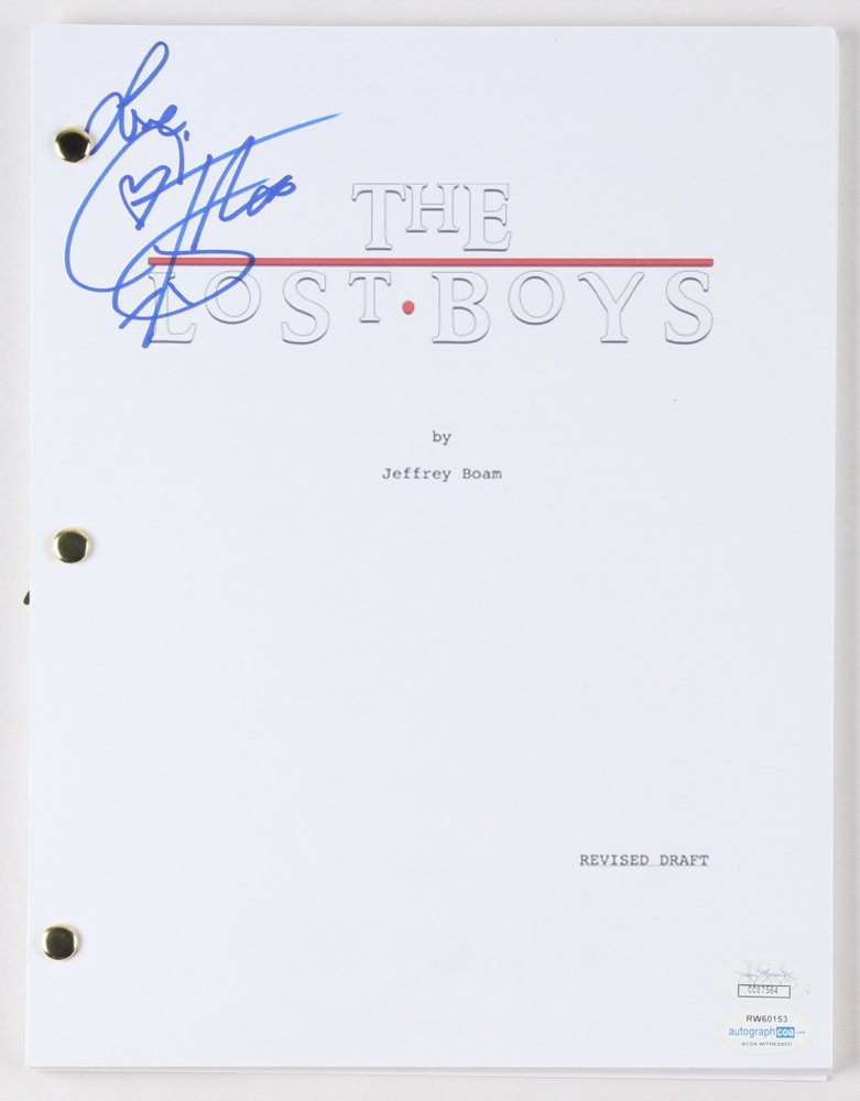Corey Feldman Signed "The Lost Boys" Full Movie Script Inscribed "Love ...