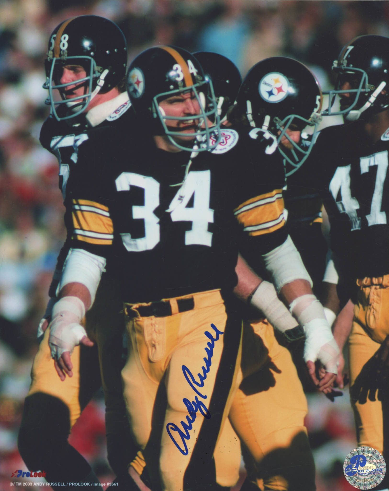 Andy Russell Signed Steelers 8x10 Photo (Pro Player Hologram ...