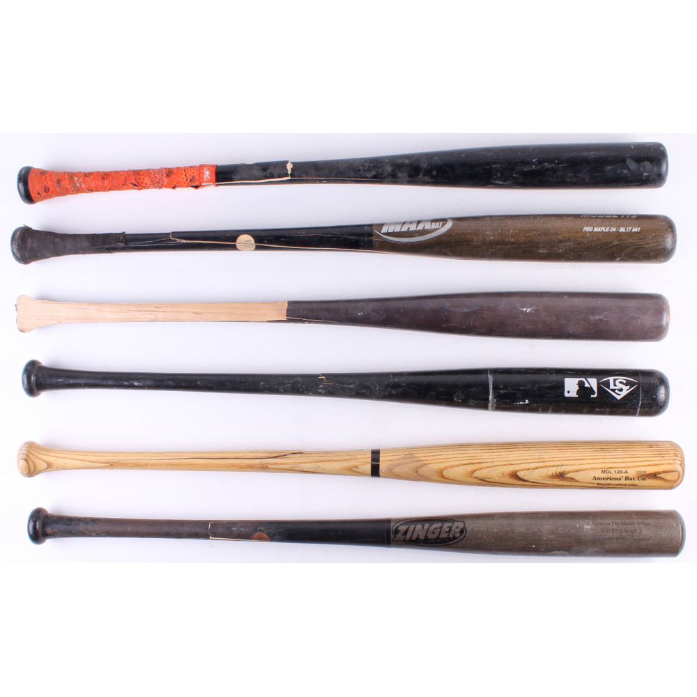 Lot of (6) Assorted Game-Used Baseball Bats | Pristine Auction