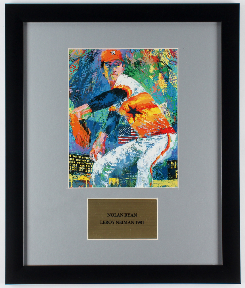 LeRoy Neiman "Nolan Ryan" Astros 16x19 Custom Framed Print Display ...