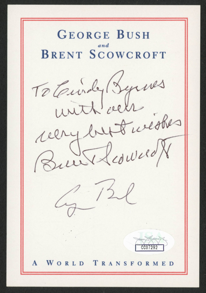 George Bush Signed Hand-Written Note (JSA COA) | Pristine Auction