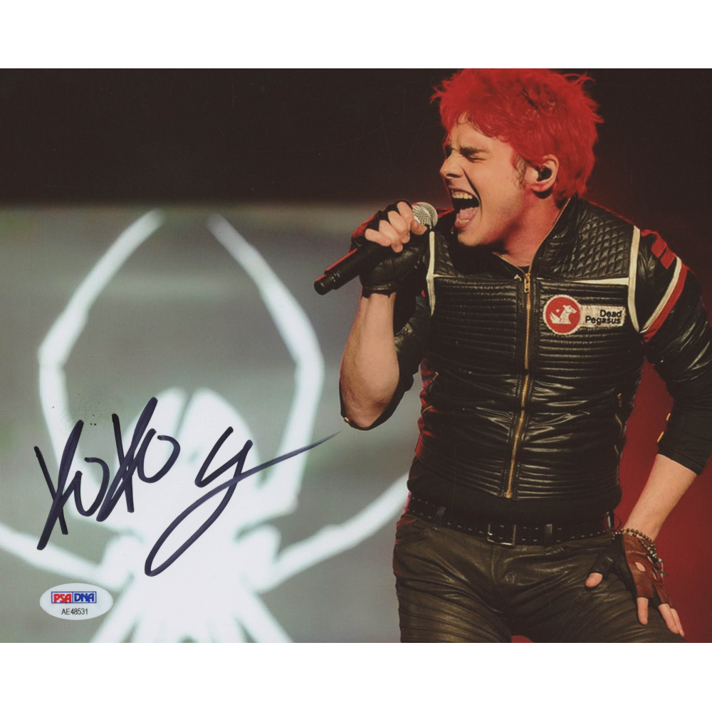 Gerard Way Signed "My Chemical Romance" 8x10 Photo Inscribed "XOXO ...