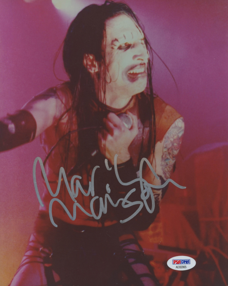 Marilyn Manson Signed 8x10 Photo (PSA COA) | Pristine Auction