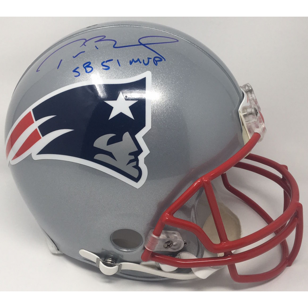 Tom Brady Signed Patriots Full-Size Authentic On-Field Helmet Inscribed ...