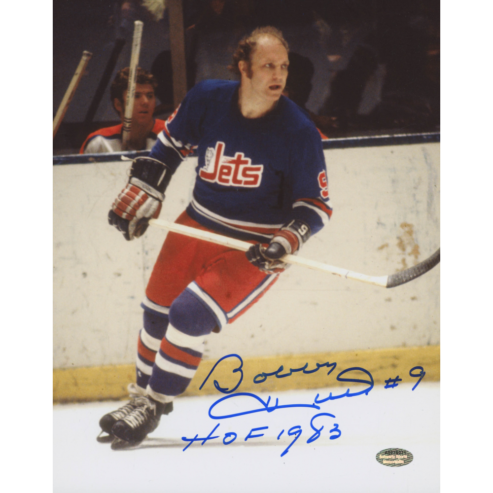 Bobby Hull Signed Jets 8x10 Photo Inscribed "HOF 1983" (Schwartz COA ...