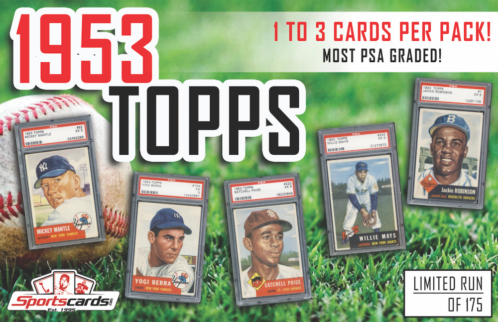 “1953 Topps Baseball Pack” 1 to 3 CARDS PER PACK! - Mystery Box - MOST ...