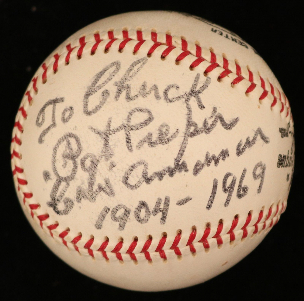 Pat Pieper Signed ONL Baseball Inscribed "Cubs Announcer 1904-1969 ...