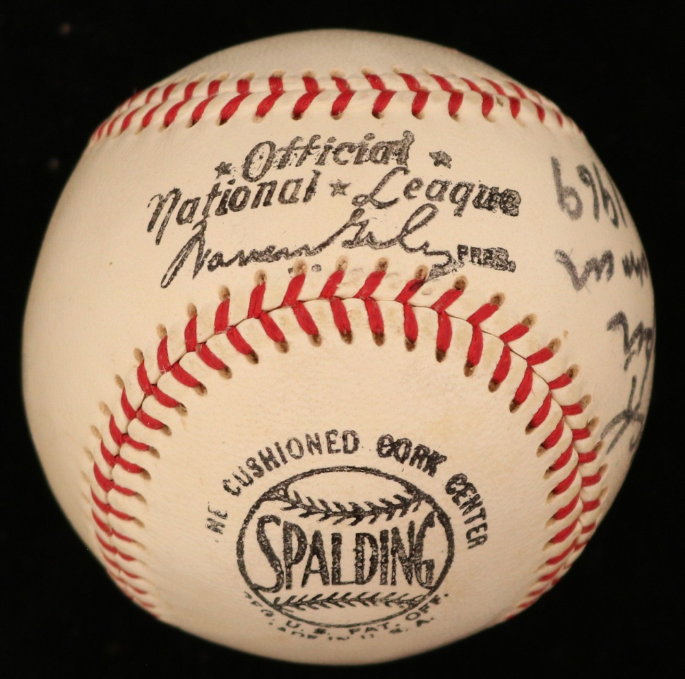 Pat Pieper Signed ONL Baseball Inscribed "Cubs Announcer 1904-1969 ...