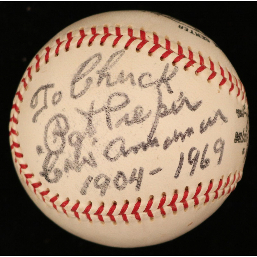 Pat Pieper Signed ONL Baseball Inscribed "Cubs Announcer 1904-1969 ...