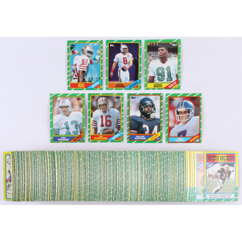 1986 Topps Complete Set of (396) Football Cards With #45 Dan Marino All ...