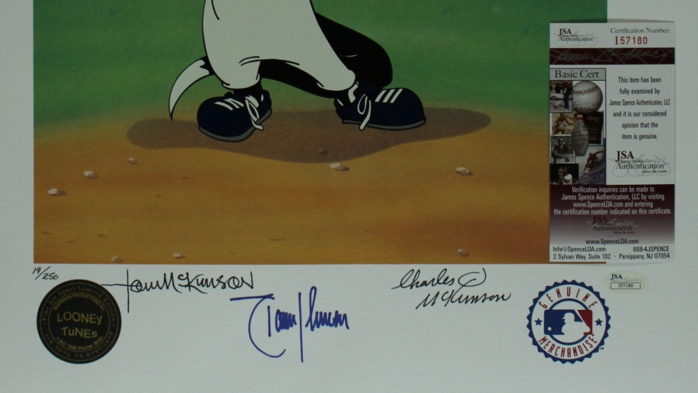 Mariners Looney Tunes LE Lithograph Signed by Randy Johnson, Tom ...