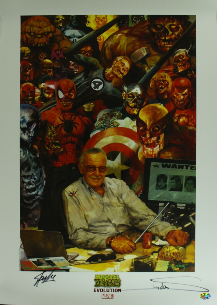 Stan Lee Signed LE Arthur Suydam Zombies Evolution 18x24 Marvel ...