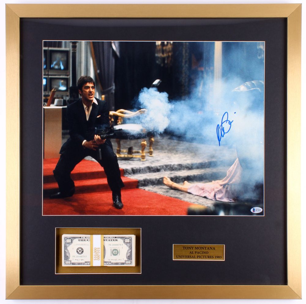 Al Pacino Signed "Scarface" 25x25 Custom Framed Photo Display with ...