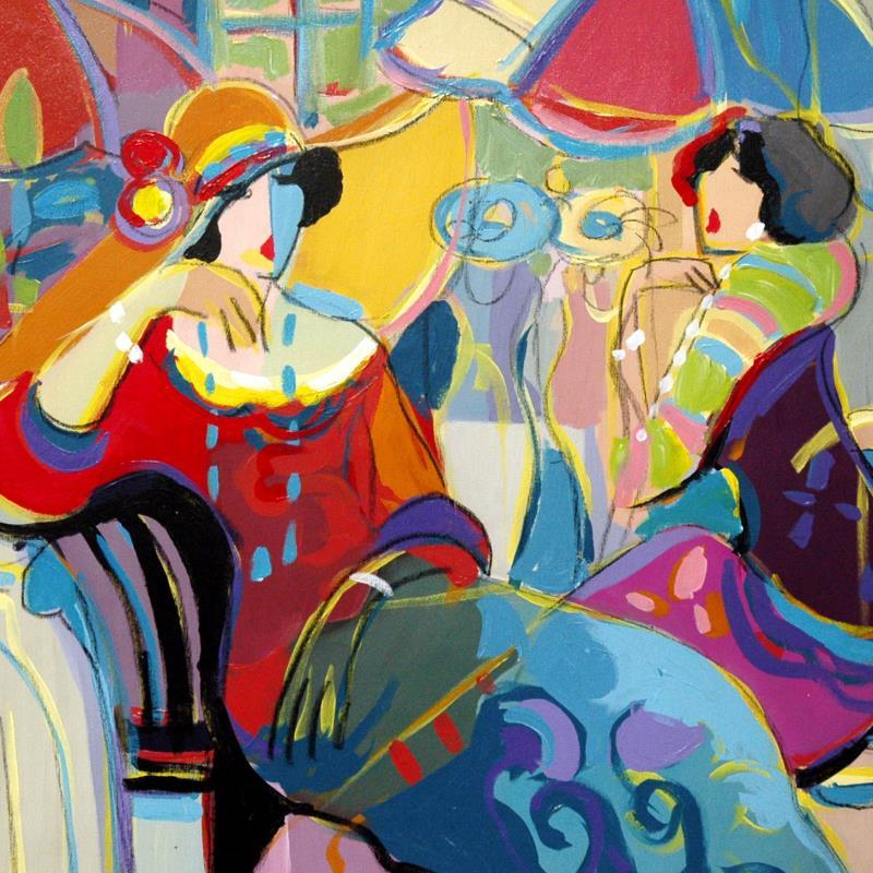 Isaac Maimon Signed "Manuela Y Sofi" 30x24 Original Acrylic Painting ...