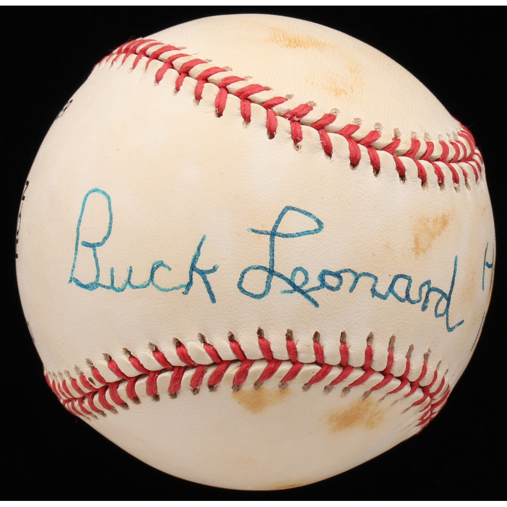 Buck Leonard Signed ONL Baseball Inscribed "H.O.F. 1972 (JSA COA ...