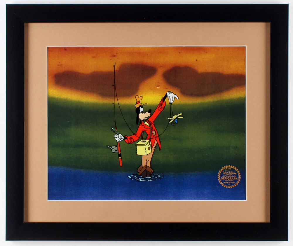 Walt Disney's Goofy "How to Fish" 16x19 Custom Framed Animation ...