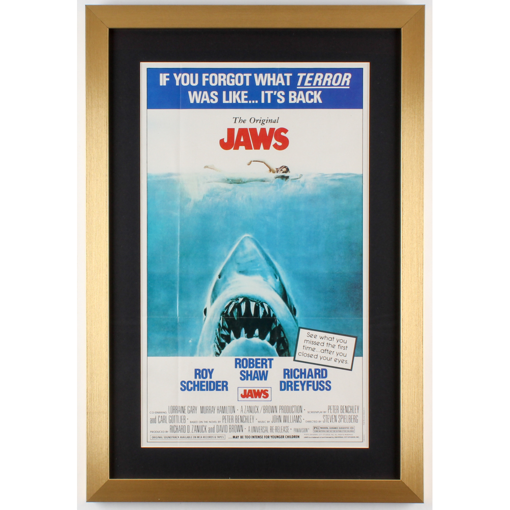 Jaws 17.75x25.75 Custom Framed Movie Poster | Pristine Auction