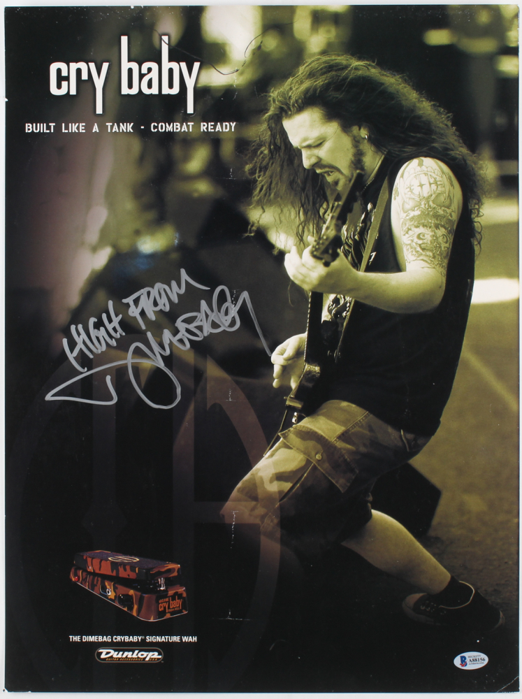 Dimebag Darrell Signed 15x20 Poster Inscribed "High From" (Beckett LOA ...