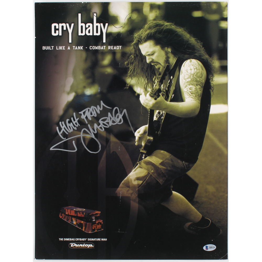 Dimebag Darrell Signed 15x20 Poster Inscribed "High From" (Beckett LOA ...