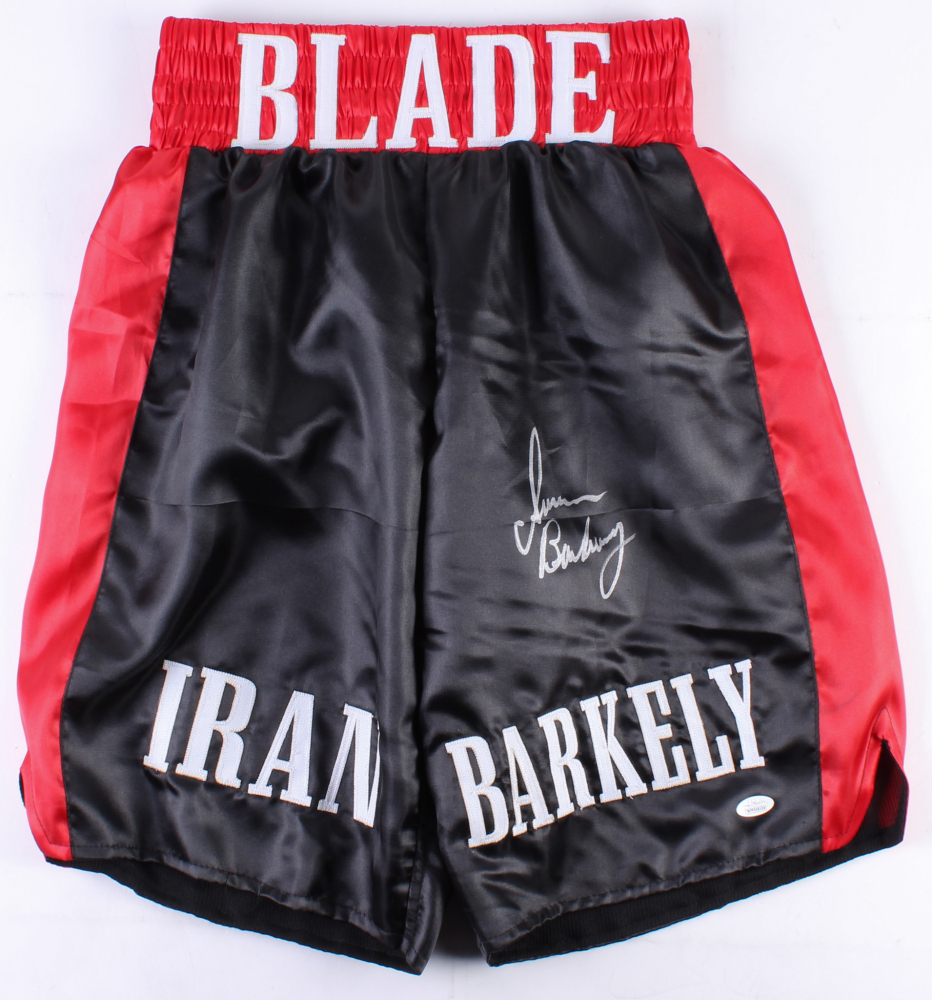Iran Barkley Signed Boxing Trunks (JSA COA) | Pristine Auction