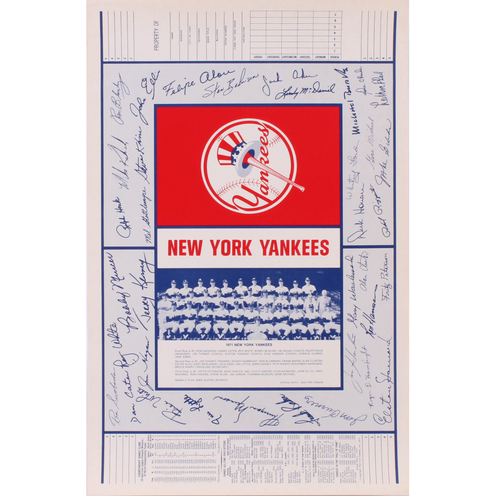 Vintage 1971 New York Yankees Team Book Cover | Pristine Auction