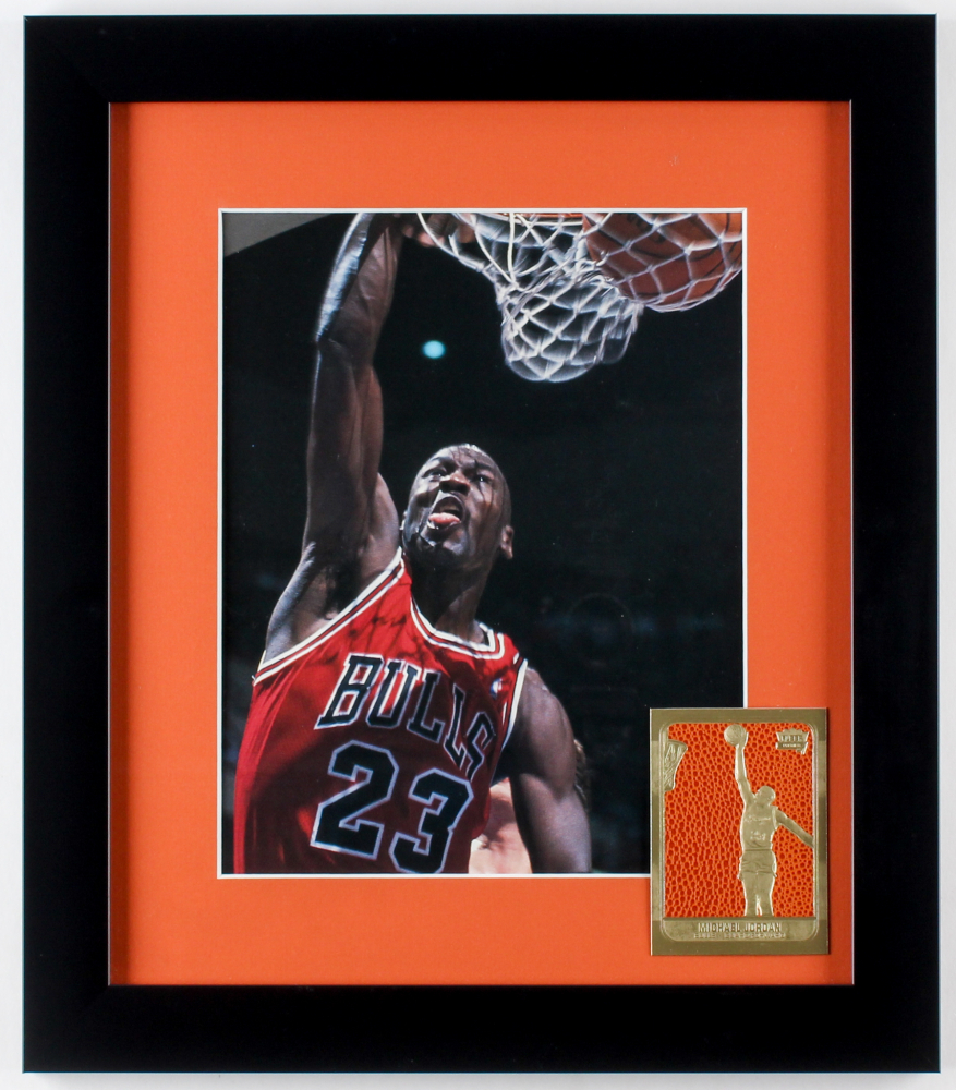 Michael Jordan Bulls 13x15 Custom Framed Photo Display with Basketball ...