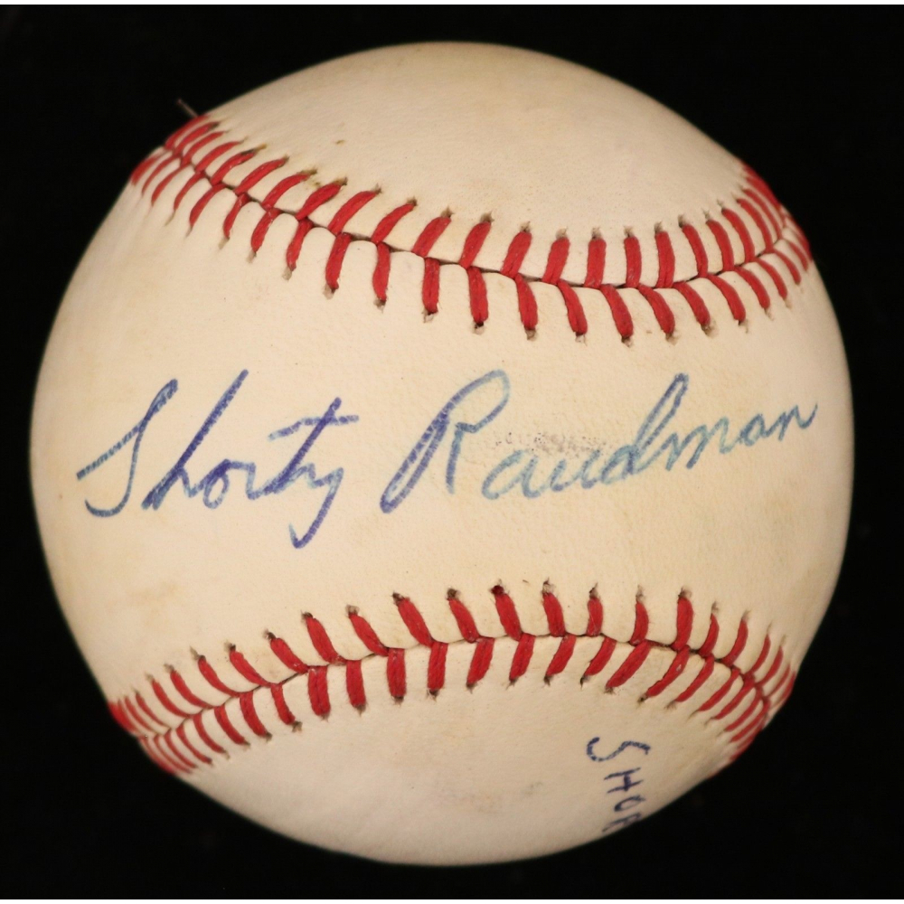 Bob "Shorty" Raudman Signed OL Baseball (JSA COA) | Pristine Auction