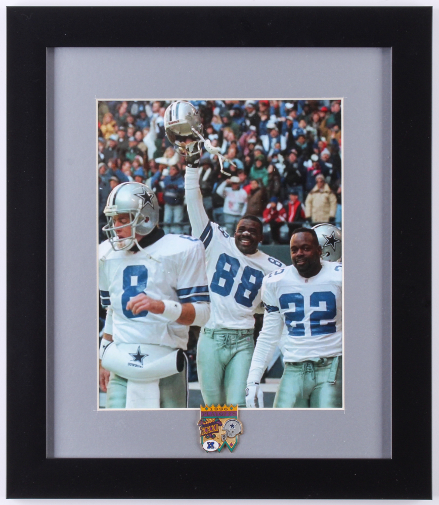 Troy Aikman, Emmitt Smith & Michael Irvin Cowboys 13x15 Custom Framed Photo Display with Super ...