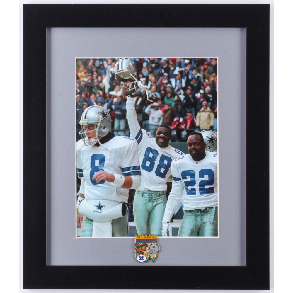 Troy Aikman, Emmitt Smith & Michael Irvin Cowboys 13x15 Custom Framed Photo Display with Super ...