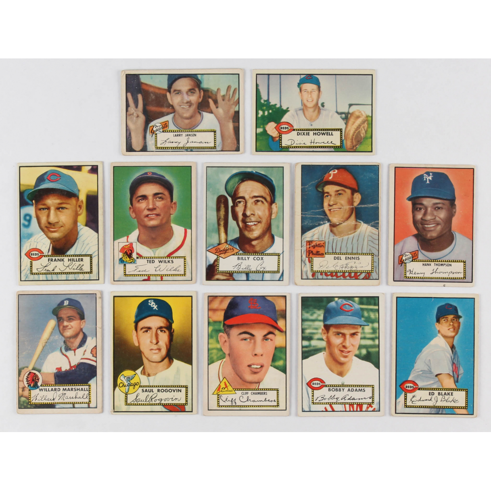 Lot of (12) 1952 Topps Baseball Cards With #223 Del Ennis, #5A Larry ...