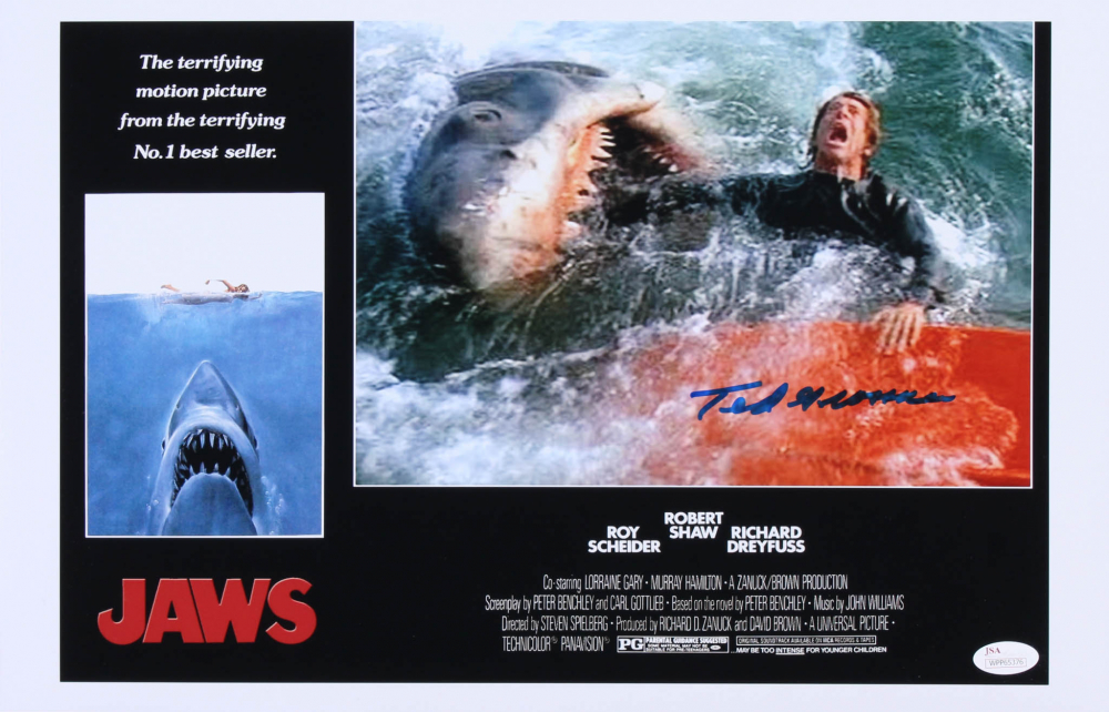 Ted Grossman Signed "Jaws" 11x17 Movie Poster Photo (JSA COA ...