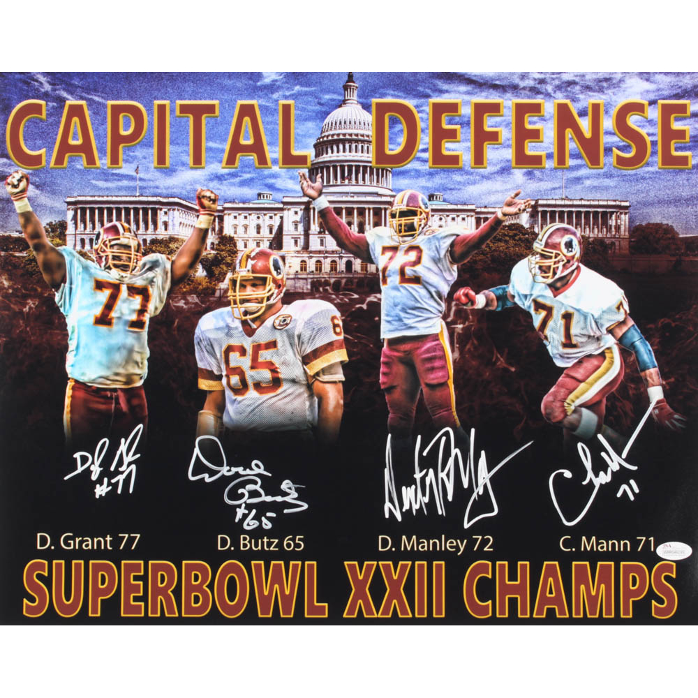 Redskins Super Bowl XXII Champs 16x20 Photo Signed by (4) with Charles ...