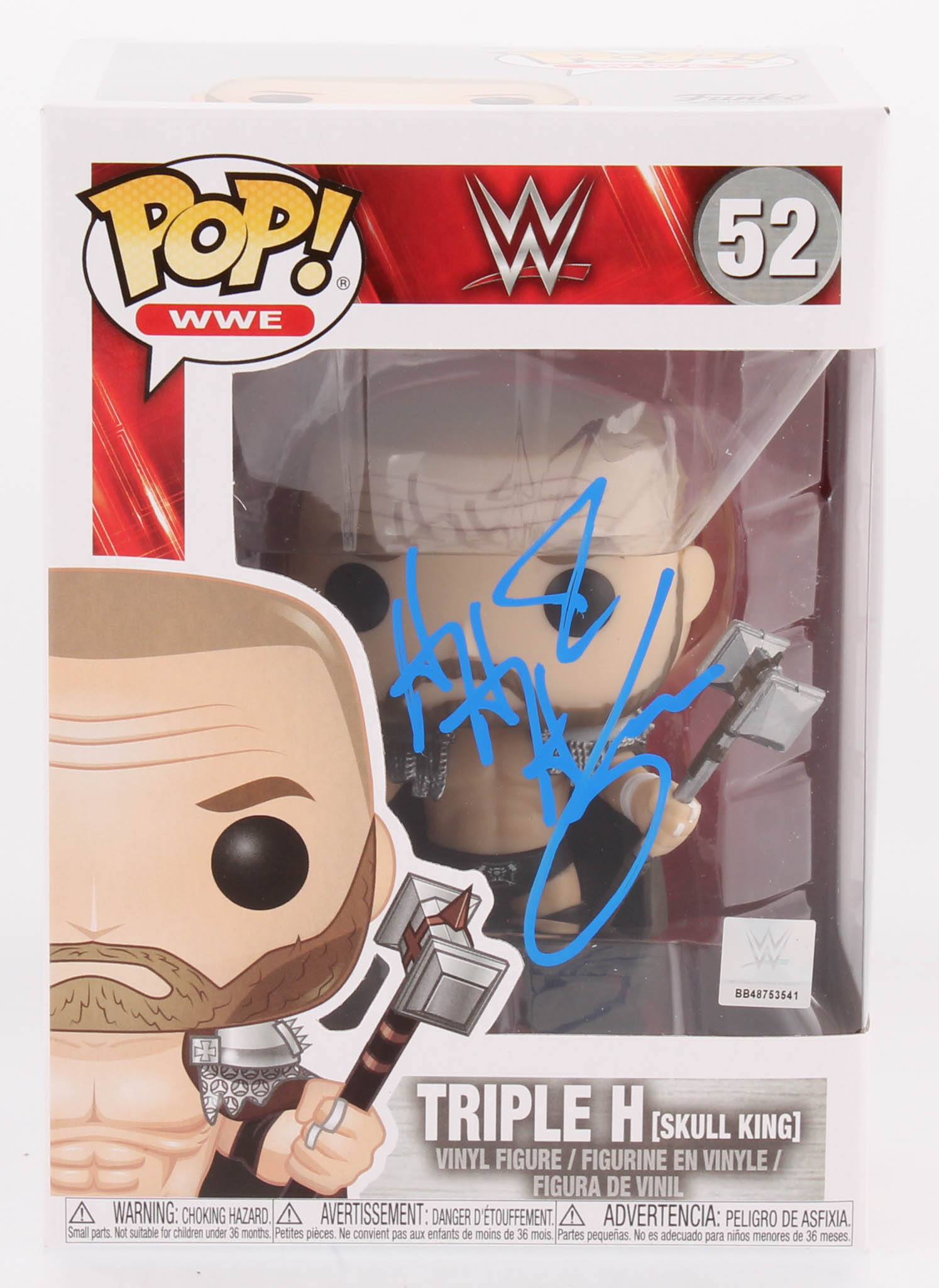 Triple H Signed "WWE" Skull King #52 Funko Pop Vinyl Figure (Beckett ...