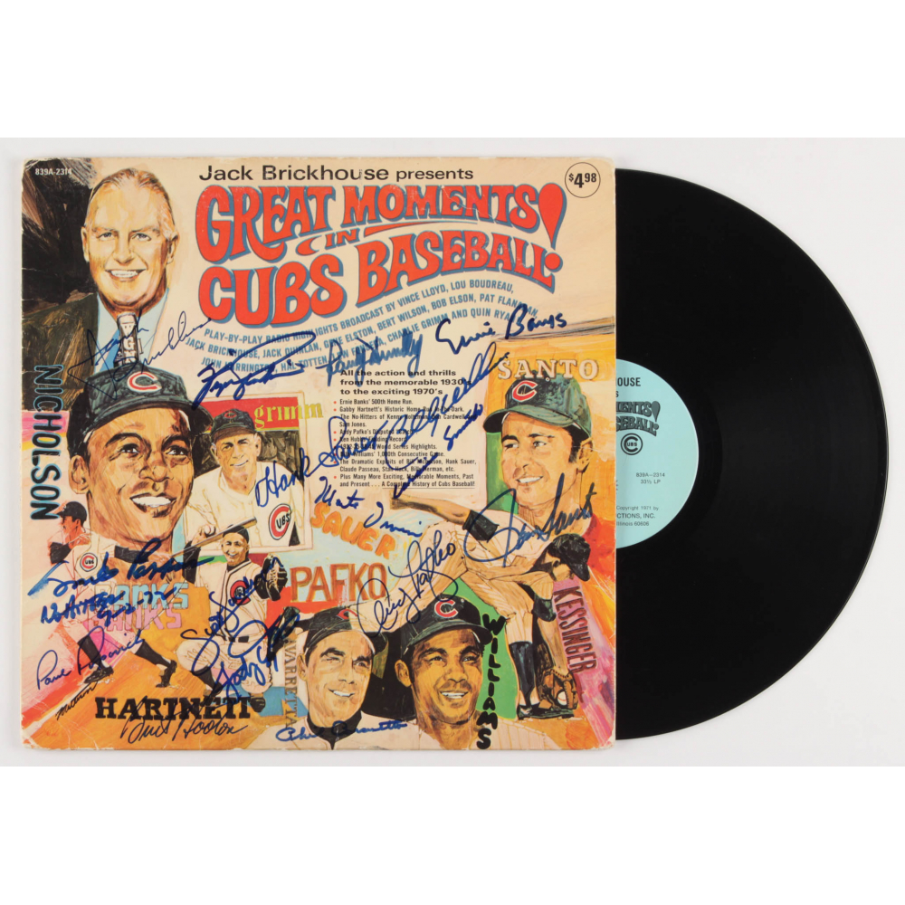 "The Greatest Moments in Cubs Baseball" Vinyl Record Album Signed by ...