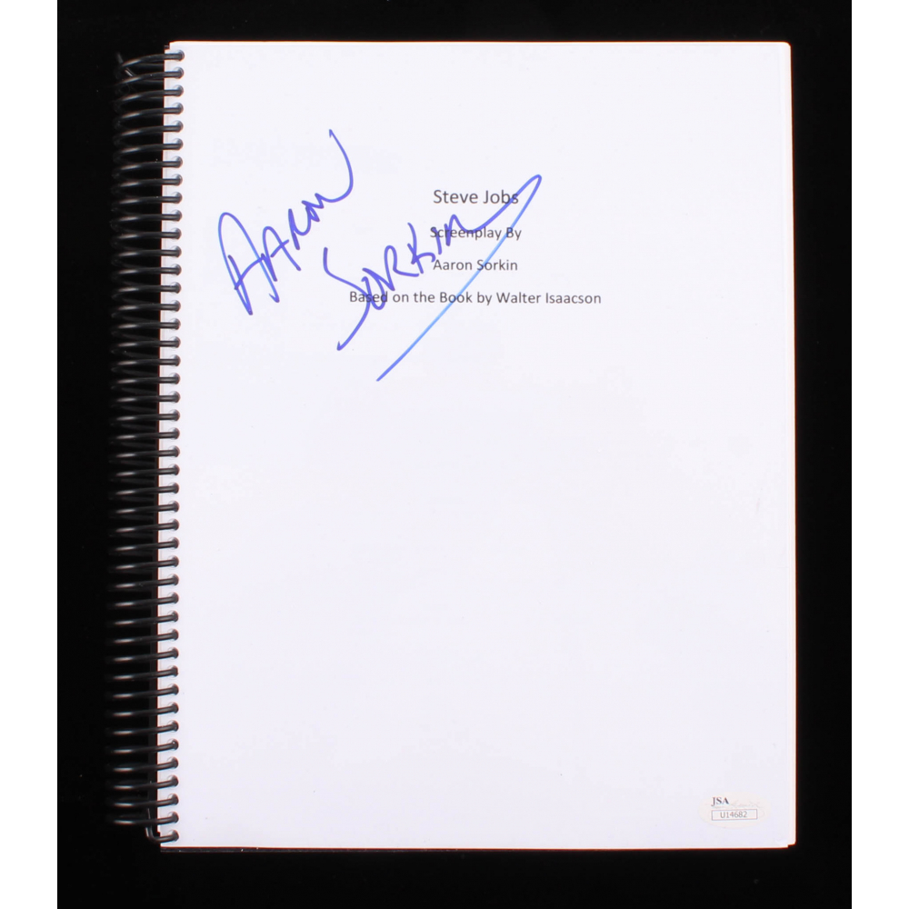 Aaron Sorkin Signed "Steve Jobs" Full Movie Script (JSA COA) | Pristine ...