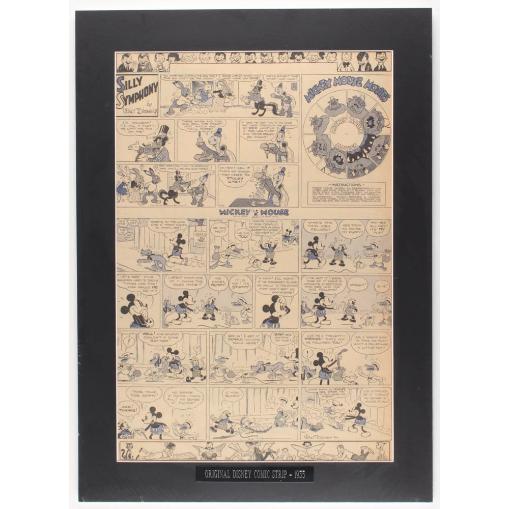 1935 "Silly Symphony" & "Mickey Mouse" 18x25 Custom Matted Original ...