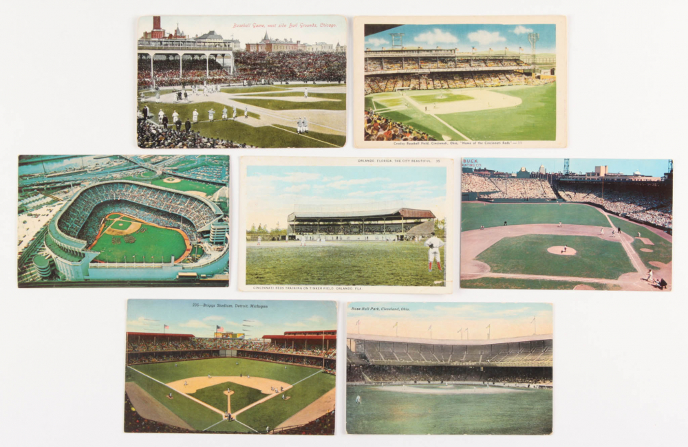 Lot of (7) Vintage Baseball Stadium Postcards | Pristine Auction