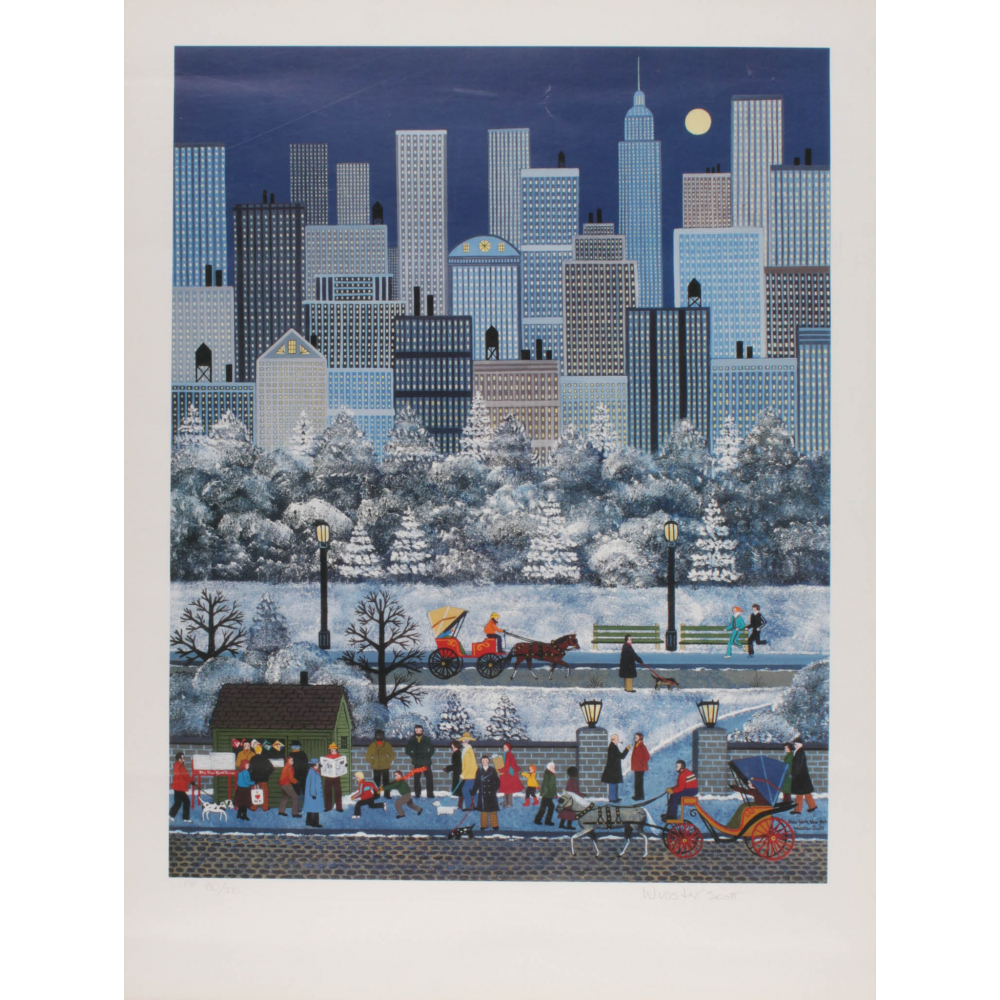 Jane Wooster Scott Signed "New York, New York" Limited Edition 18x24 ...
