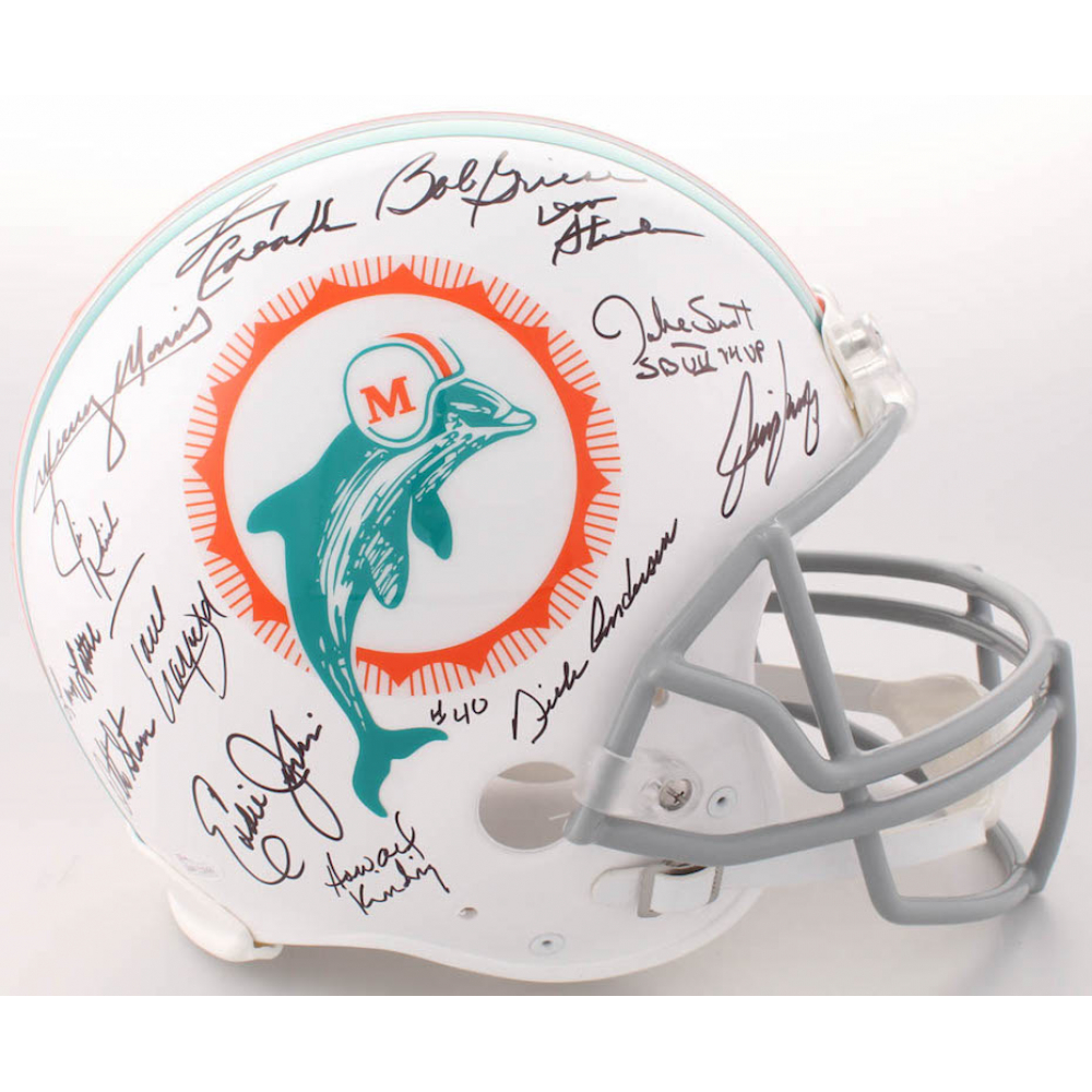 1972 Miami Dolphins Full-Size Authentic On-Field Helmet Team-Signed by ...