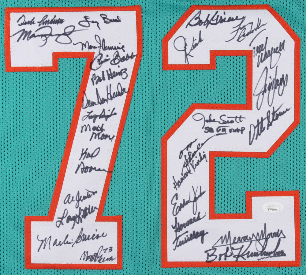 1972 Miami Dolphins "Perfect Season" Jersey Signed by (27) with Don ...