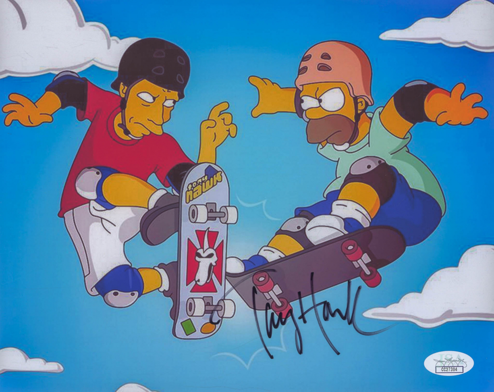 Tony Hawk Signed "The Simpsons" 8x10 Photo (JSA COA) | Pristine Auction