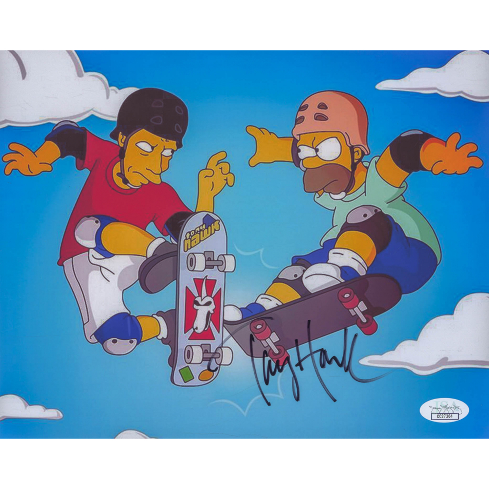 Tony Hawk Signed "The Simpsons" 8x10 Photo (JSA COA) | Pristine Auction