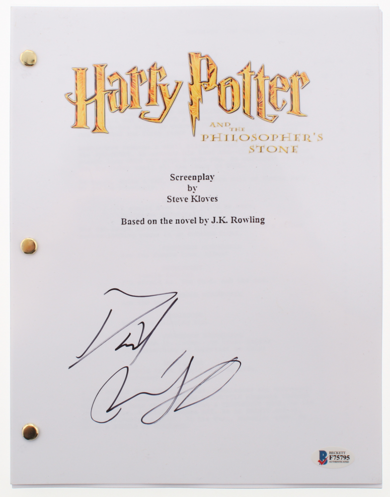 Daniel Radcliffe Signed "Harry Potter and the Philosopher's Stone" Full ...