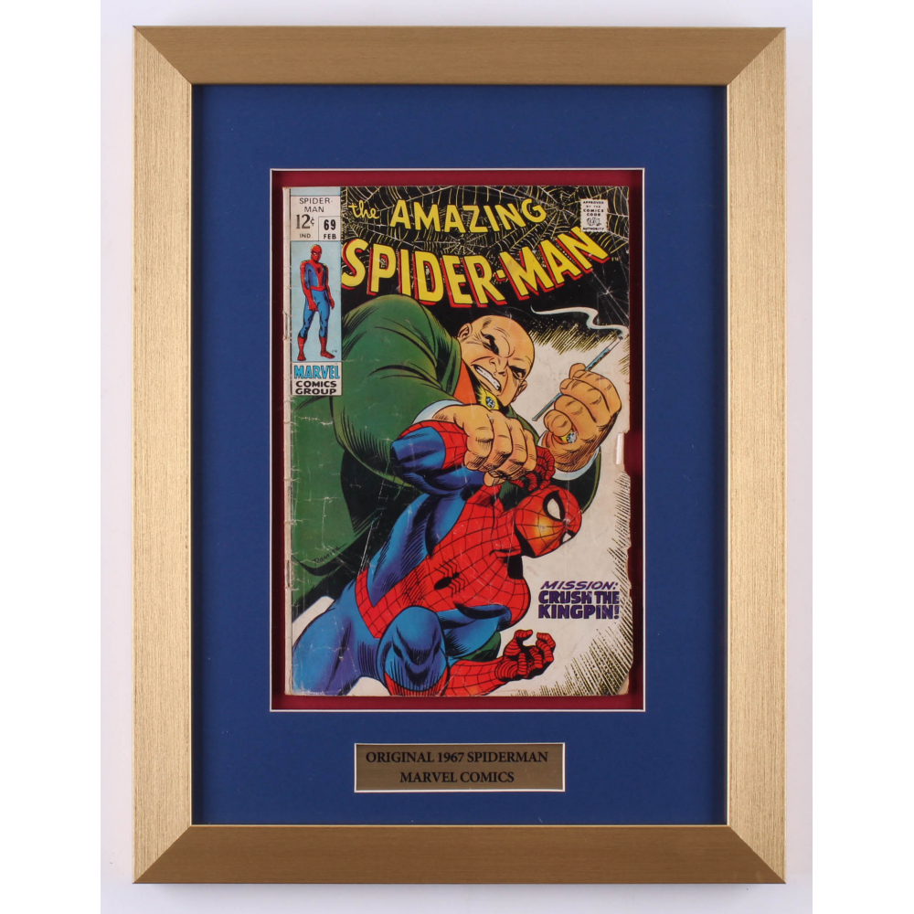 1967 Marvel Comics "Spiderman" 13" x 17" Custom Framed Comic Book ...