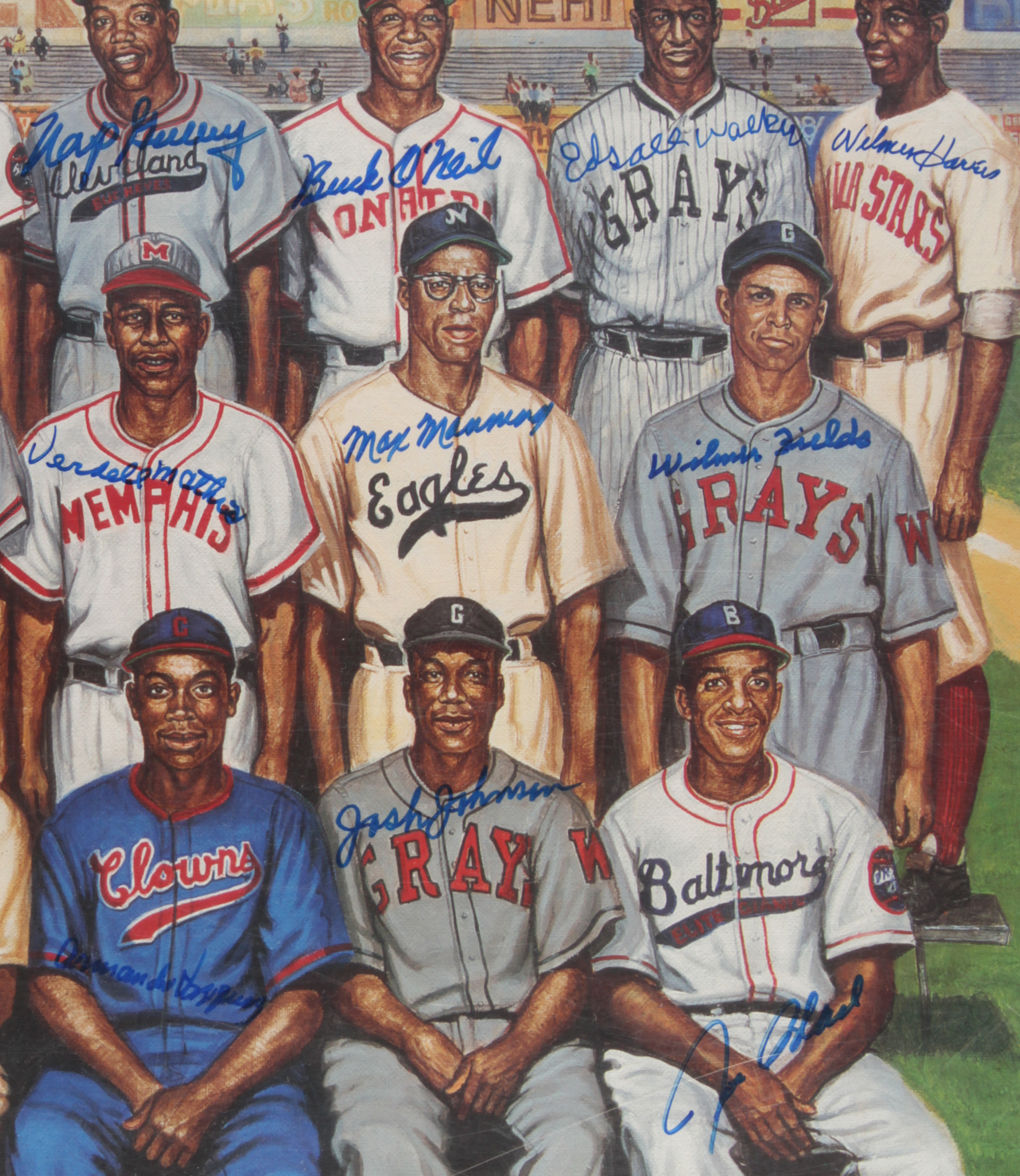Negro League Legends 24x30 LE Lithograph Signed By (20) with Sam ...