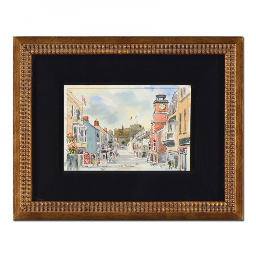 Martin Goode Signed "Maine Street, Pembroke" 15x13 Custom Framed ...