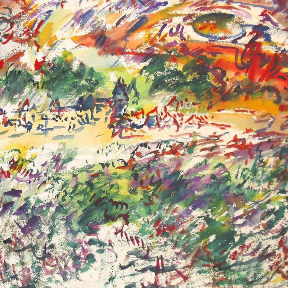 Wayne Ensrud Signed "Chateau Haut-Brion in Autumn" 20x27 Original ...