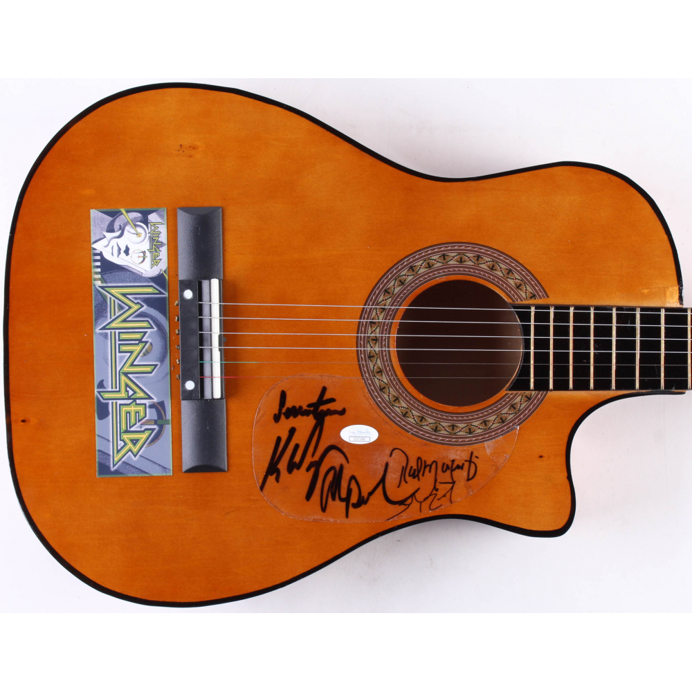 Winger 38" Acoustic Guitar Band-Signed by (4) with Kip Winger, Rod ...